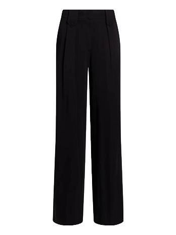 MANILA GRACE Viscose And Elastane Straight-leg Pants - Black