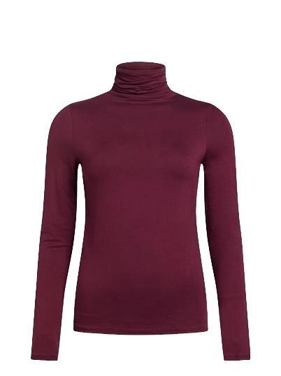 Majestic Filatures Viscose Elastane Turtleneck T-shirt - Plum