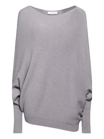 MANILA GRACE Oversized Boat Neck Sweater - Grey