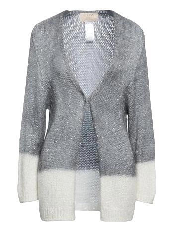 KAOS Taupe Polyamide, Acrylic, Polyester, Mohair Wool, Wool Cardigan - Grey