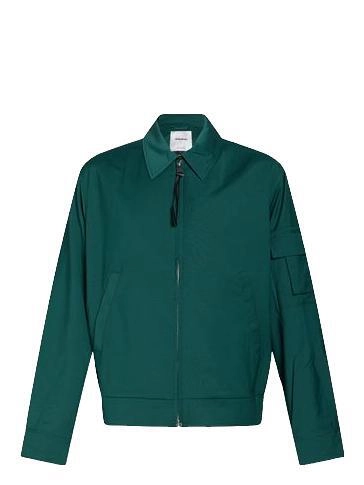 SPIEWAK Harrington Jacket In Polyester, Wool, And Polyurethane - Green