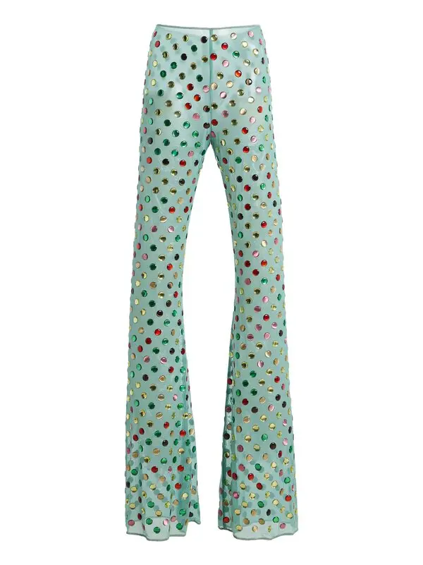 Oseree Exclusive Bubbles Flare Pants - Blue