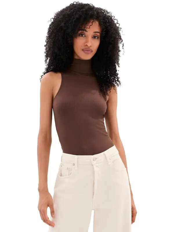 LE BOP Carolyn Thong Bodysuit - Chocolate