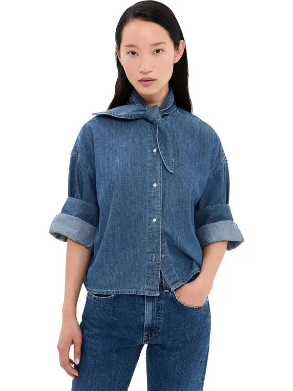 TWP Tie On Button Down Shirt - Paris