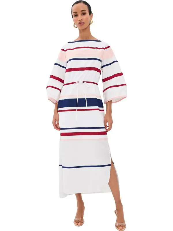 Rosie Assoulin Ribbon Caftan Dress - White Multi