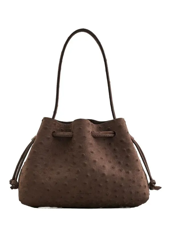 MANSUR GAVRIEL Drawstring Pouchette Shoulder Bag - Ebony