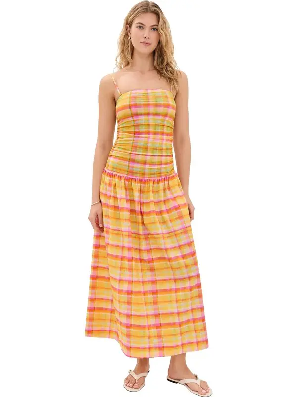 NEVER FULLY DRESSED Check Lola Dress - Pink