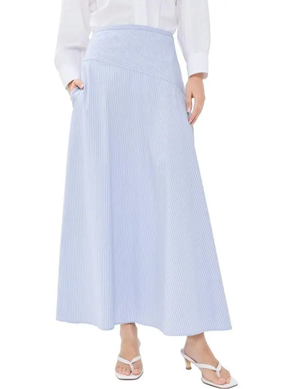 Theory Angle Yoke Skirt - Blue Multi