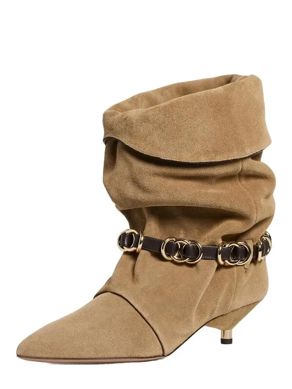 Isabel Marant Étoile Edrik Suede Ring Boots - Taupe