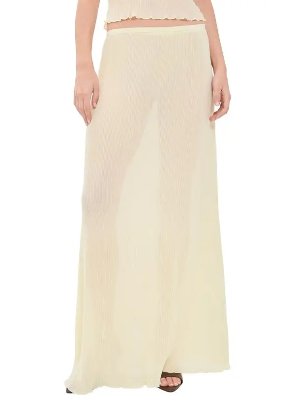 Lioness Ford Maxi Skirt - Soft Lemon