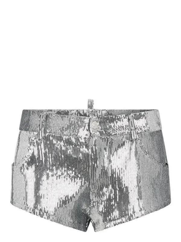 Dsquared2 Sequin Hot Pants - Gold