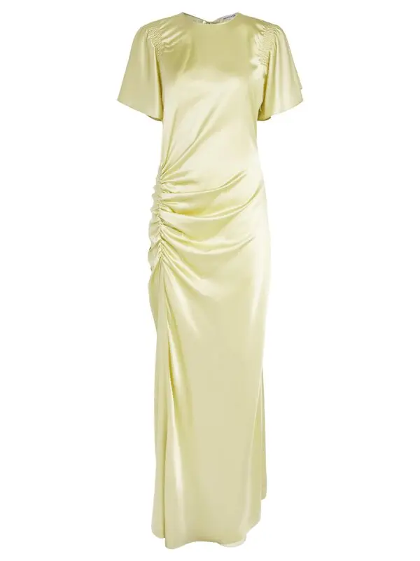 Veronica Beard Silk-blend Ruched Midi Dress - Green