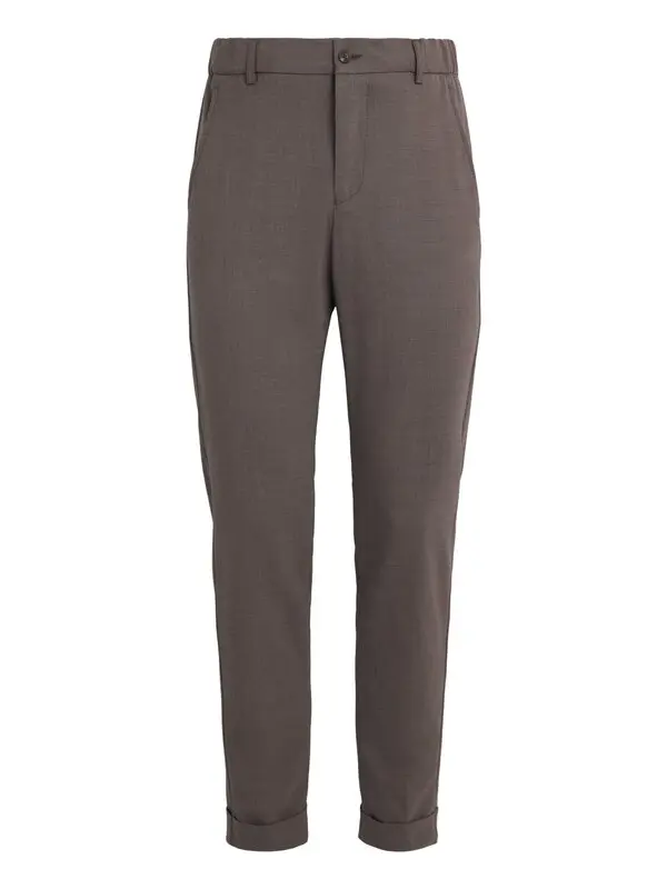 Marco Pescarolo Virgin Wool Drawstring Trousers - Brown