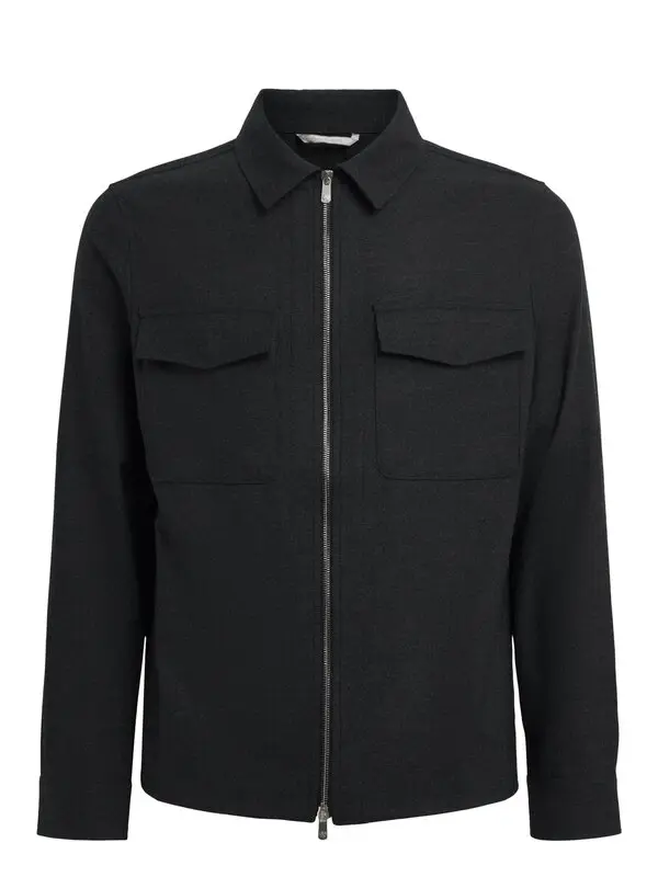 Marco Pescarolo Stretch Cashmere Zip-up Jacket - Grey