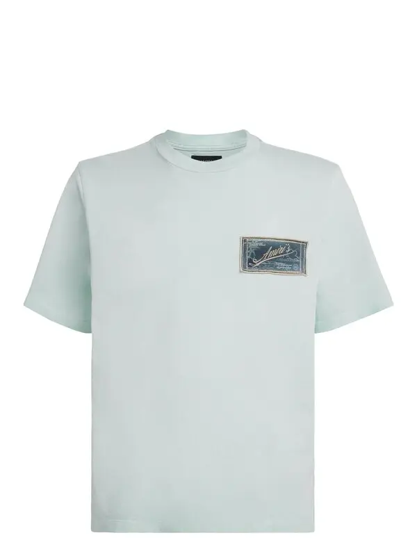 Amiri Cotton Quality Goods Patch T-shirt - Blue
