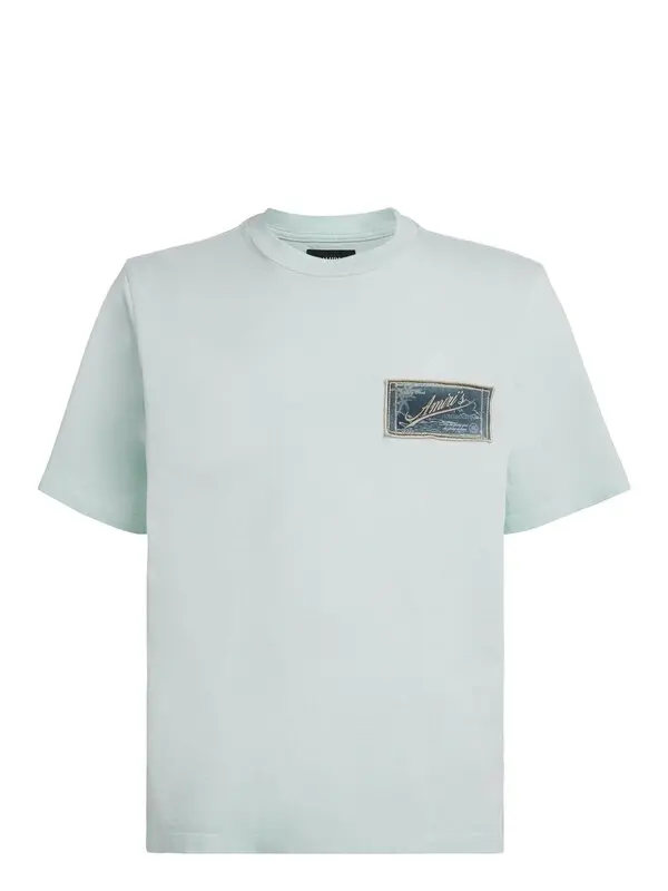 Amiri Cotton Quality Goods Patch T-shirt - Blue