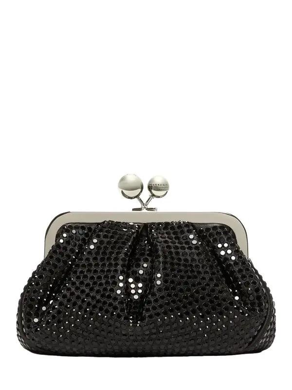 Max Mara Small Pasticcino Bag With Rhinestones - Dark Gray