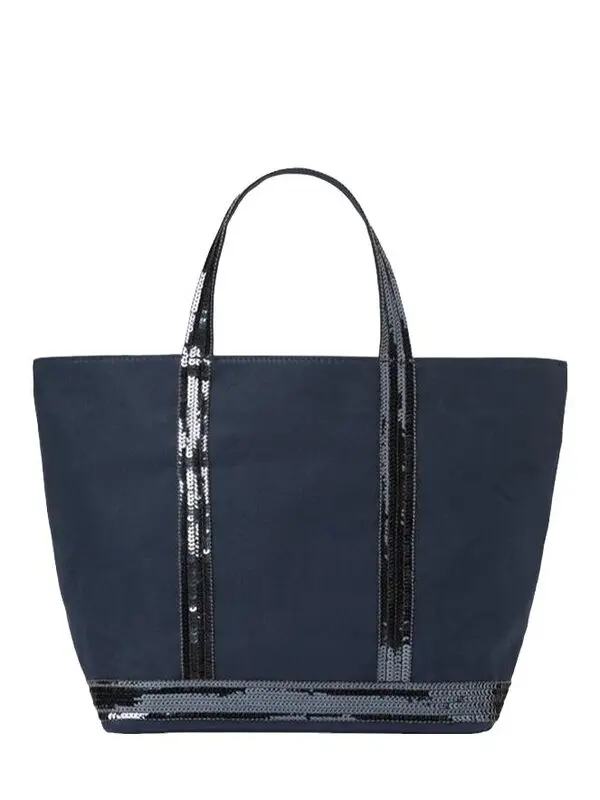 Vanessa Bruno Medium Cabas Handbag With Sequins - Black