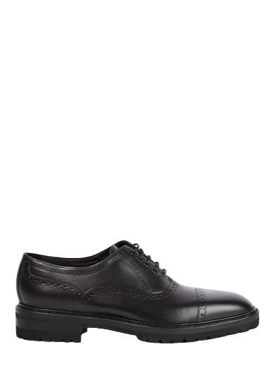Manolo Blahnik Norton Leather Oxford Shoes - Black