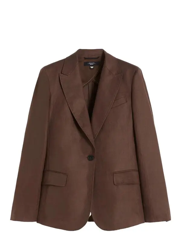 Max Mara Nalut Single-breasted Blazer - Chocolate-colored