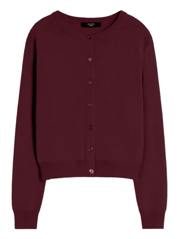 Max Mara Wkdnebbia Button-fastening Cardigan - Bordeaux Red