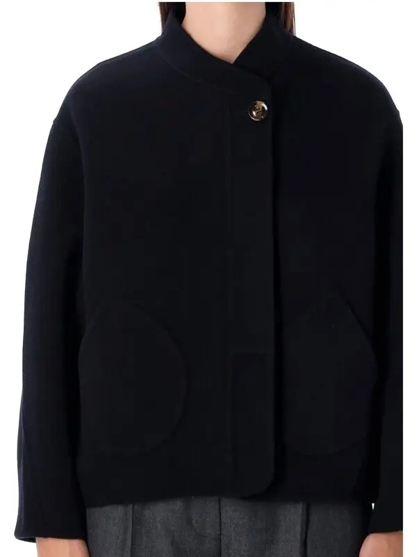 Soeur Windsor Short Coat - Deep Navy
