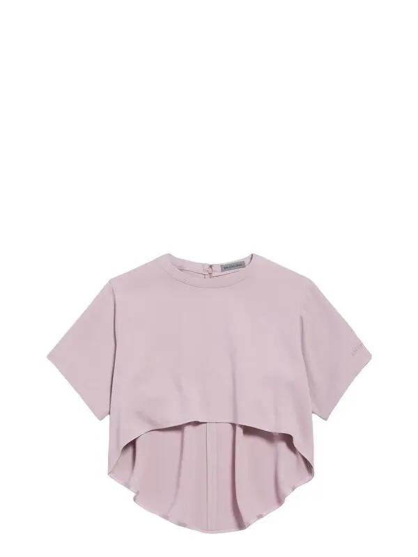 Balenciaga Cropped Train Top - Dusty Pink