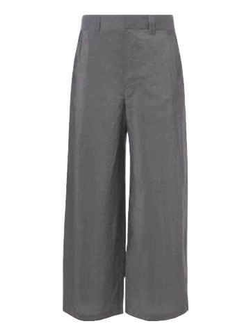 LEMAIRE Silk-blend Barrel-leg Pants - Black