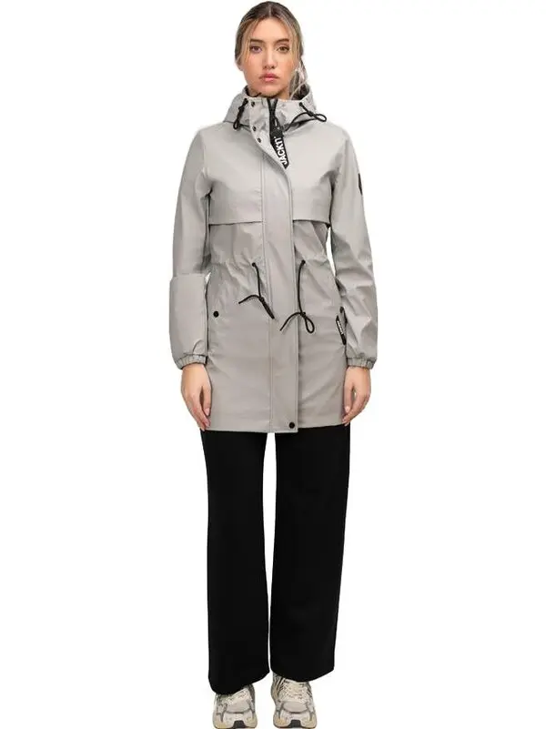 JACK1T Aurora Cape Raincoat - Light Grey