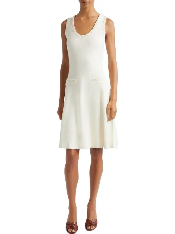 TOCCIN Luella Scoop Neck Fit And Flare Dress - Sandstone