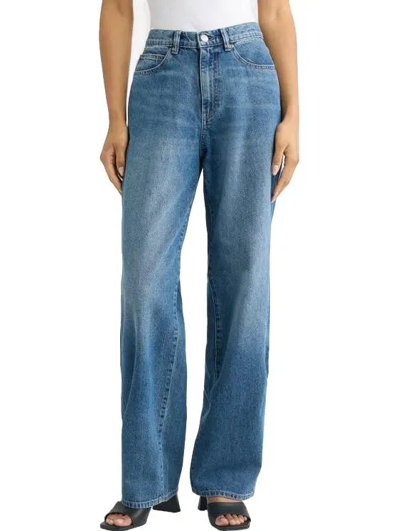 DL1961 Kaylen High Waist Wide Leg Jeans - Authentic