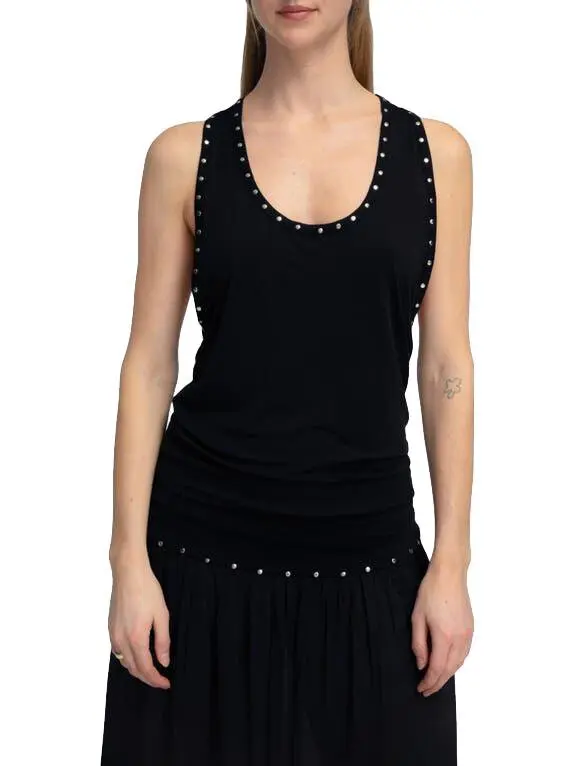 FIND ME NOW Yuna Studded Tank Top - Black