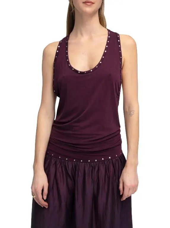 FIND ME NOW Yuna Studded Tank Top - Plum