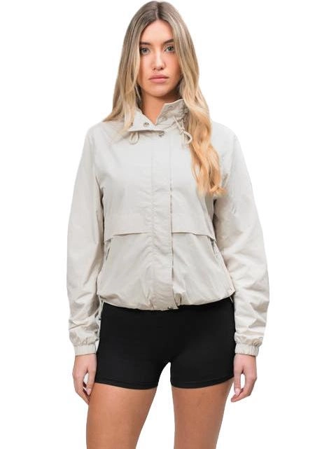 JACK1T Atlas Lightweight Windbreaker Jacket - Cream
