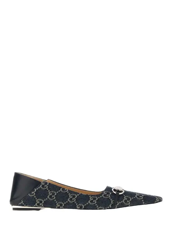 Gucci Gg Denim Vittoria Ballerinas - Multicolor