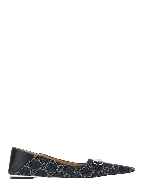 Gucci Gg Denim Vittoria Ballerinas - Multicolor