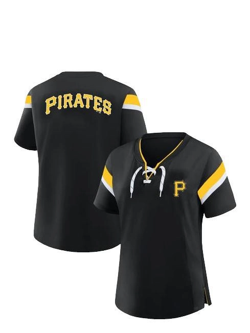 Profile Pittsburgh Pirates Lace-up T-shirt - Black