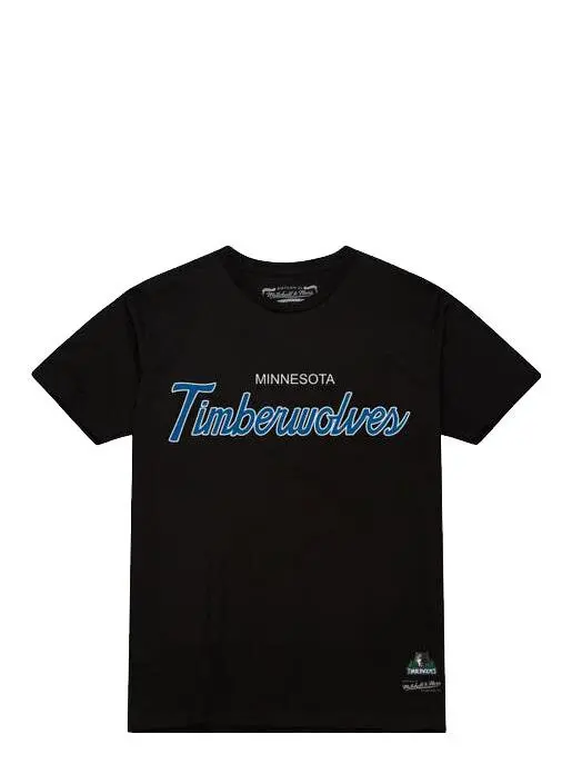 Mitchell & Ness Minnesota Timberwolves Vintage Wordmark T-shirt - Black