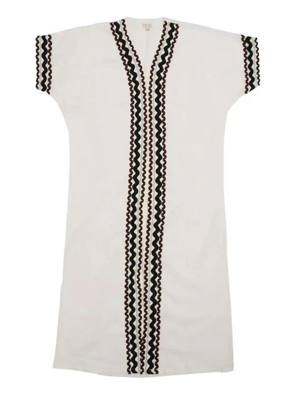 MUDA CLOTHING FZ LLC Embroidered Linen Kimono - White