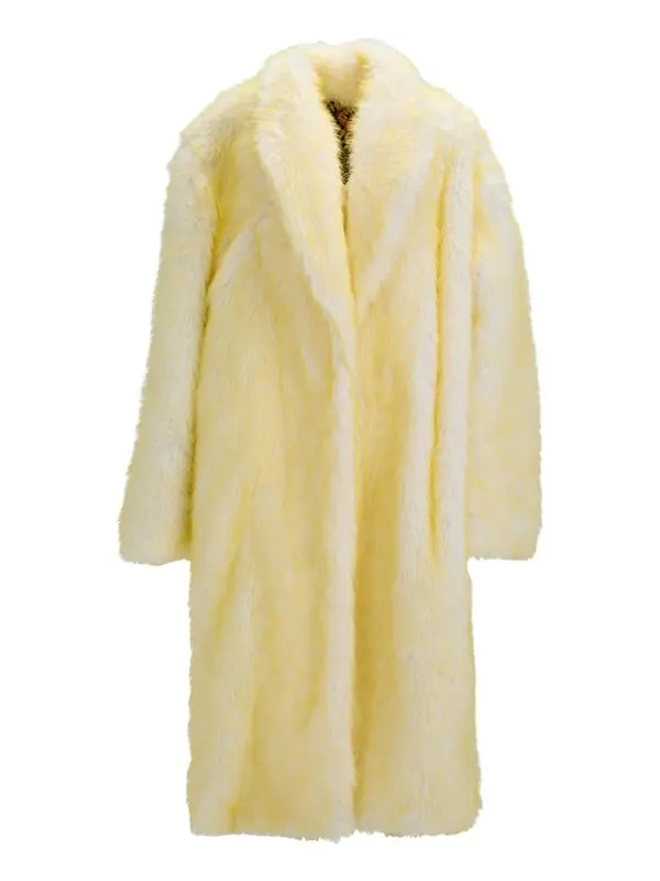 MOV Dramatic Oversized Fur Coat - Yellow