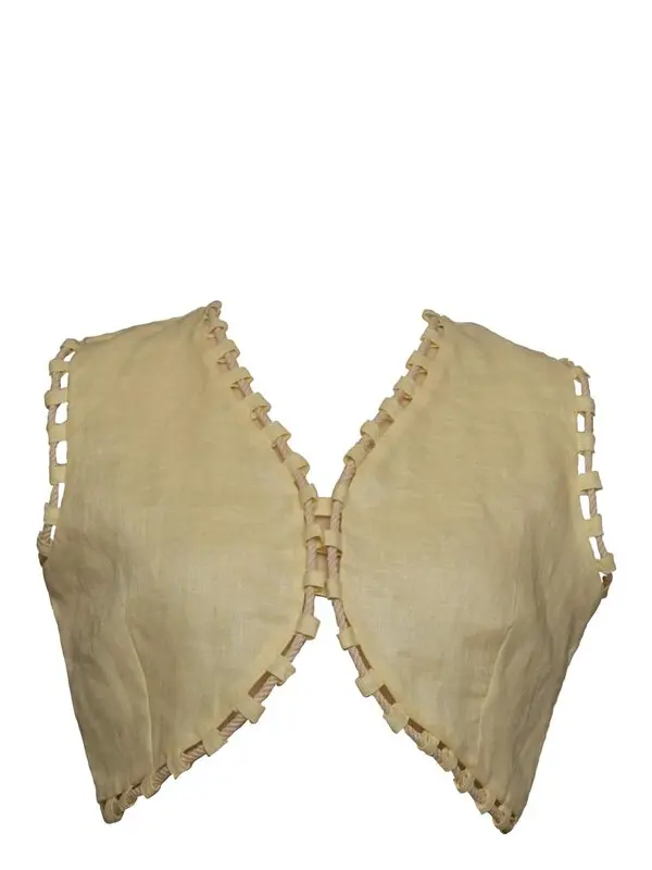 MUDA CLOTHING FZ LLC Ariel Linen Top - Yellow