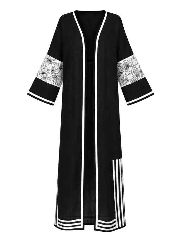 MUDA CLOTHING FZ LLC Aaliyah Shrug With Floral Embroidery - Black
