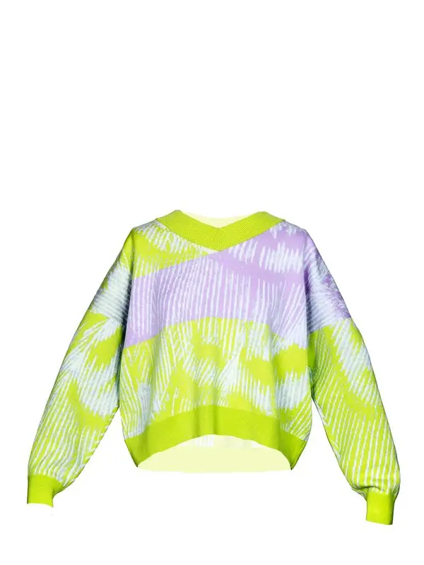 ESSIEN & EMRE Color Block Merino Wool Jumper - Yellow