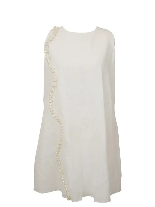 MUDA CLOTHING FZ LLC Pearl Short Linen Dress - White