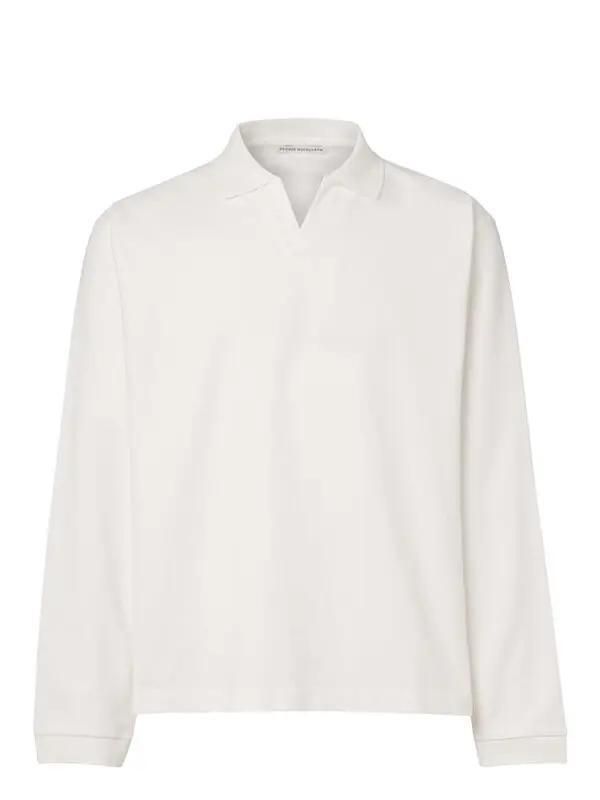 Studio Nicholson Cotton Polo Jersey Shirt - White