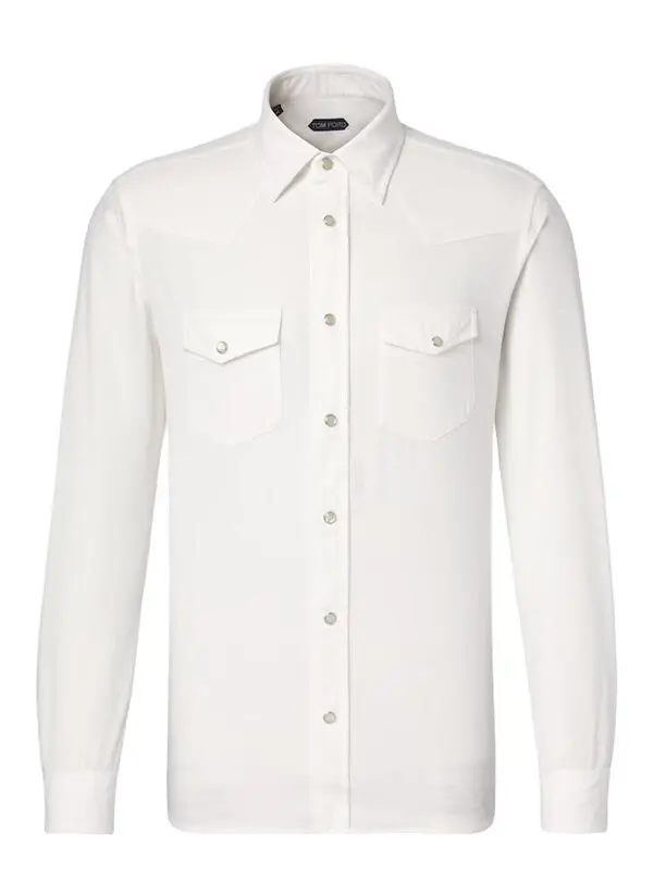 TOM FORD Cotton Corduroy Western Shirt - White