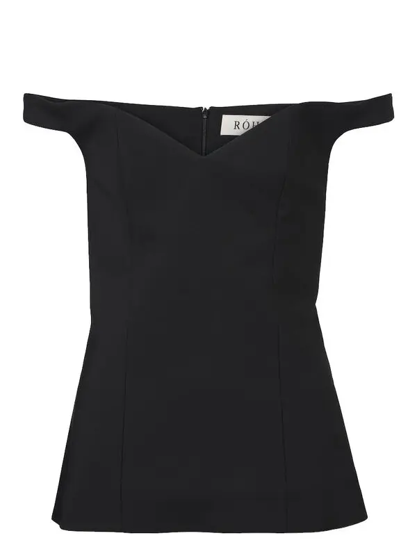 RÓHE Off-shoulder Top - Black
