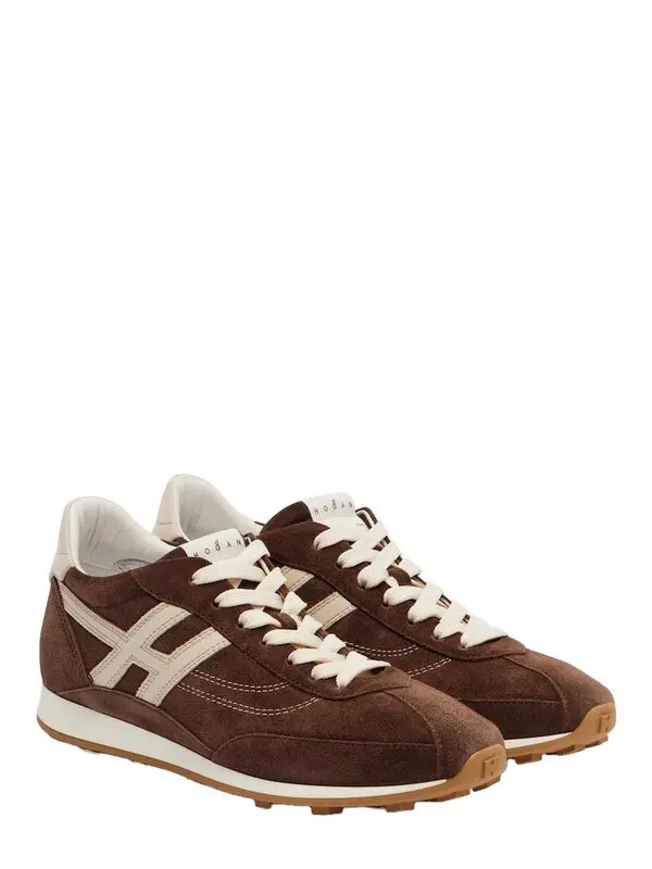 Hogan Suede Lace-up Sneakers - Brown