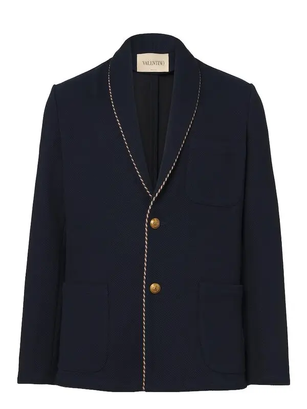 Valentino Garavani Cotton Twill Blazer - Blue