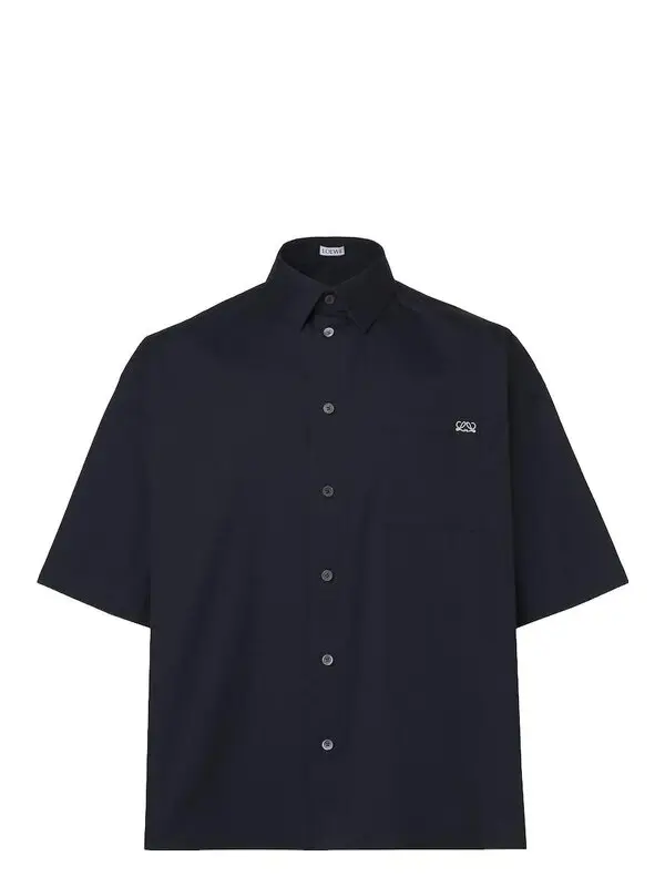 Loewe Anagram Cotton Twill Shirt - Blue